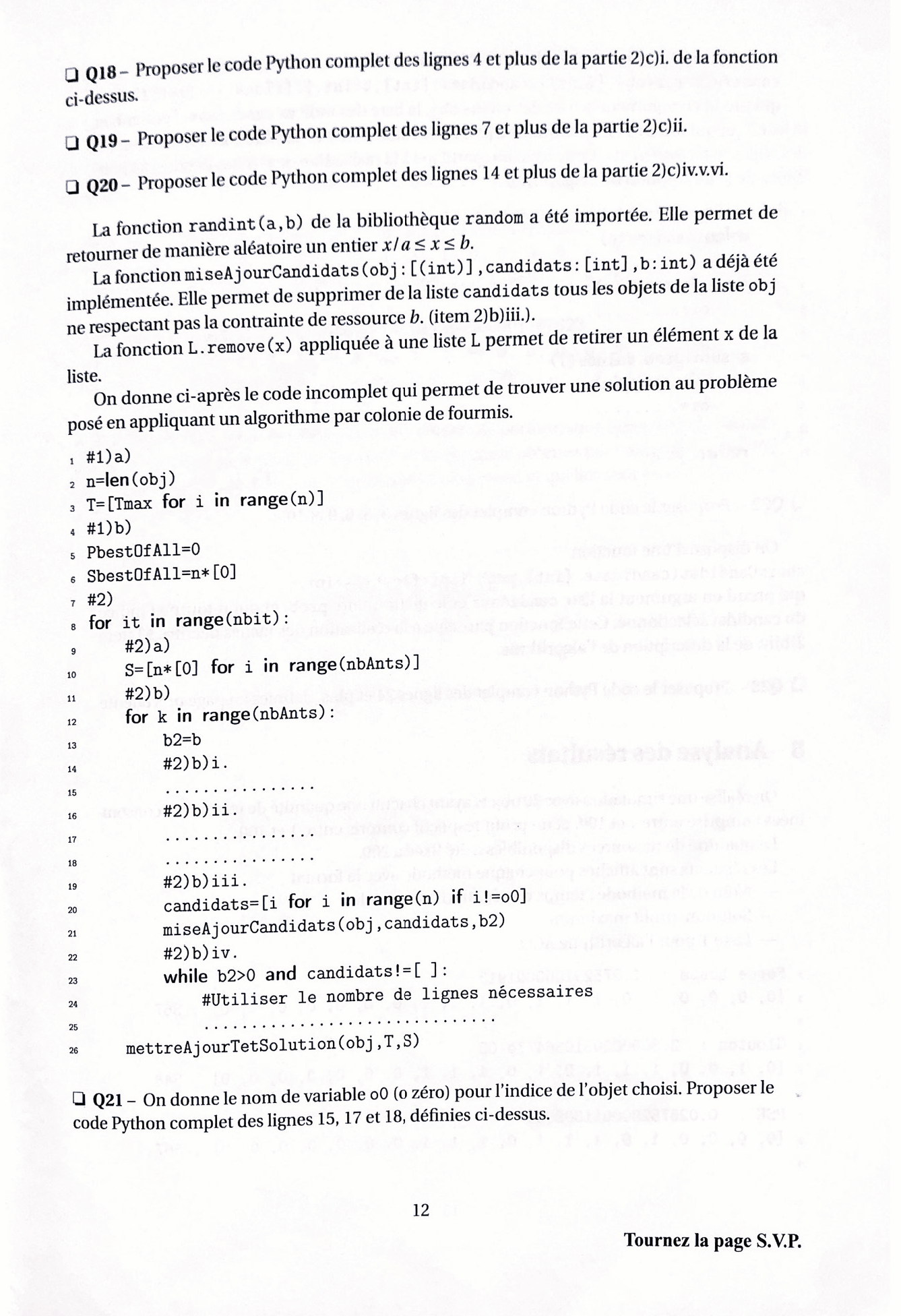 Concours Mines-Ponts : Informatique - Sujet 2025 MP PC PSI - Génération ...