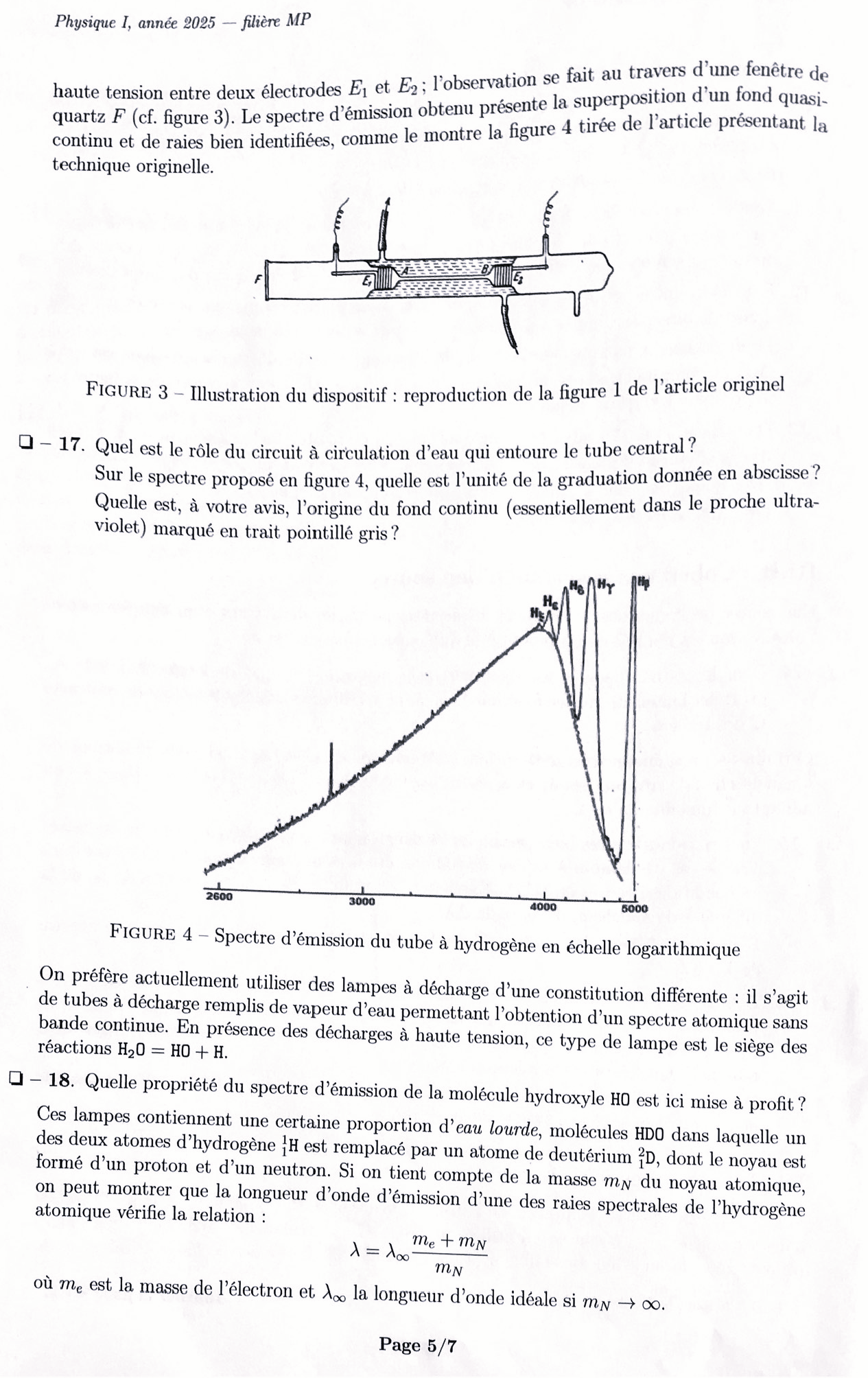 Concours Mines-Ponts : Physique 1 - Sujet 2025 MP - Génération Prépa