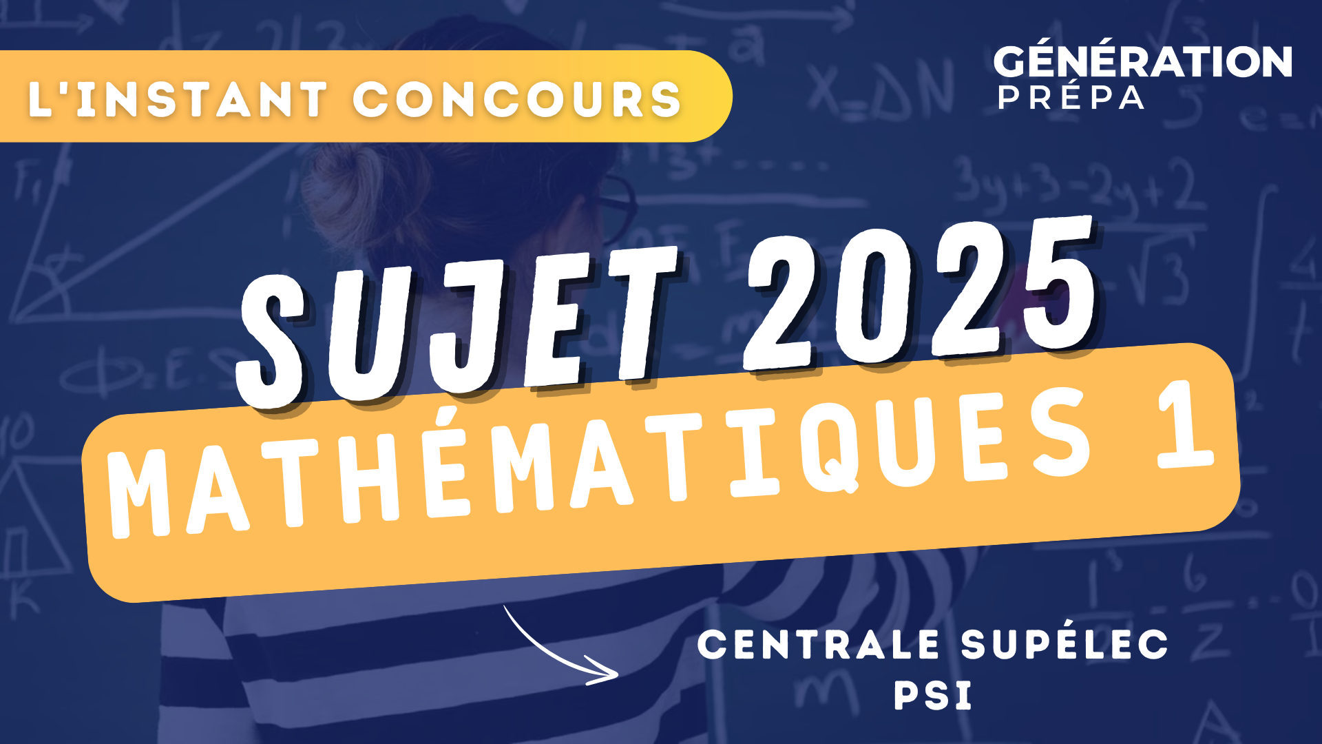 Concours Centrale-Supélec : Maths 1 - Sujet 2025 PSI - Génération Prépa