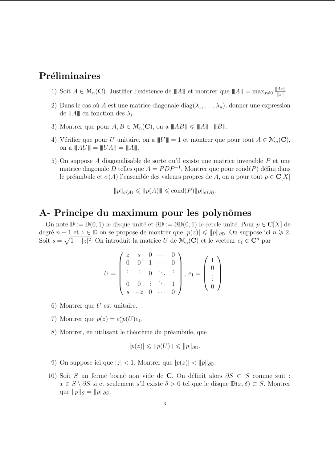 Concours X-ENS 2026 : le sujet de maths A MP - Génération Prépa