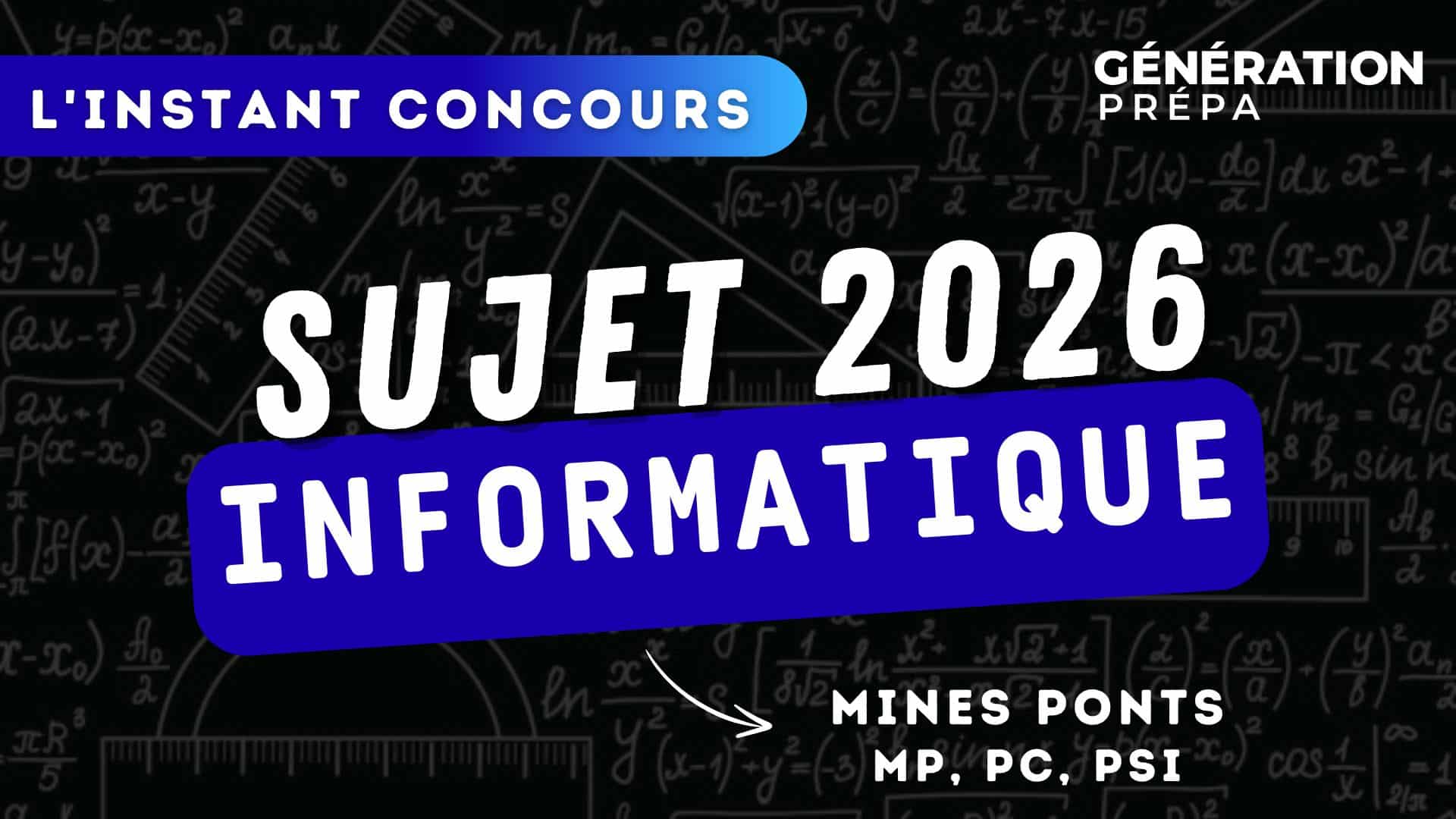 Concours Mines-Ponts 2026 - Sujet d'informatique (MP, PC, PSI ...