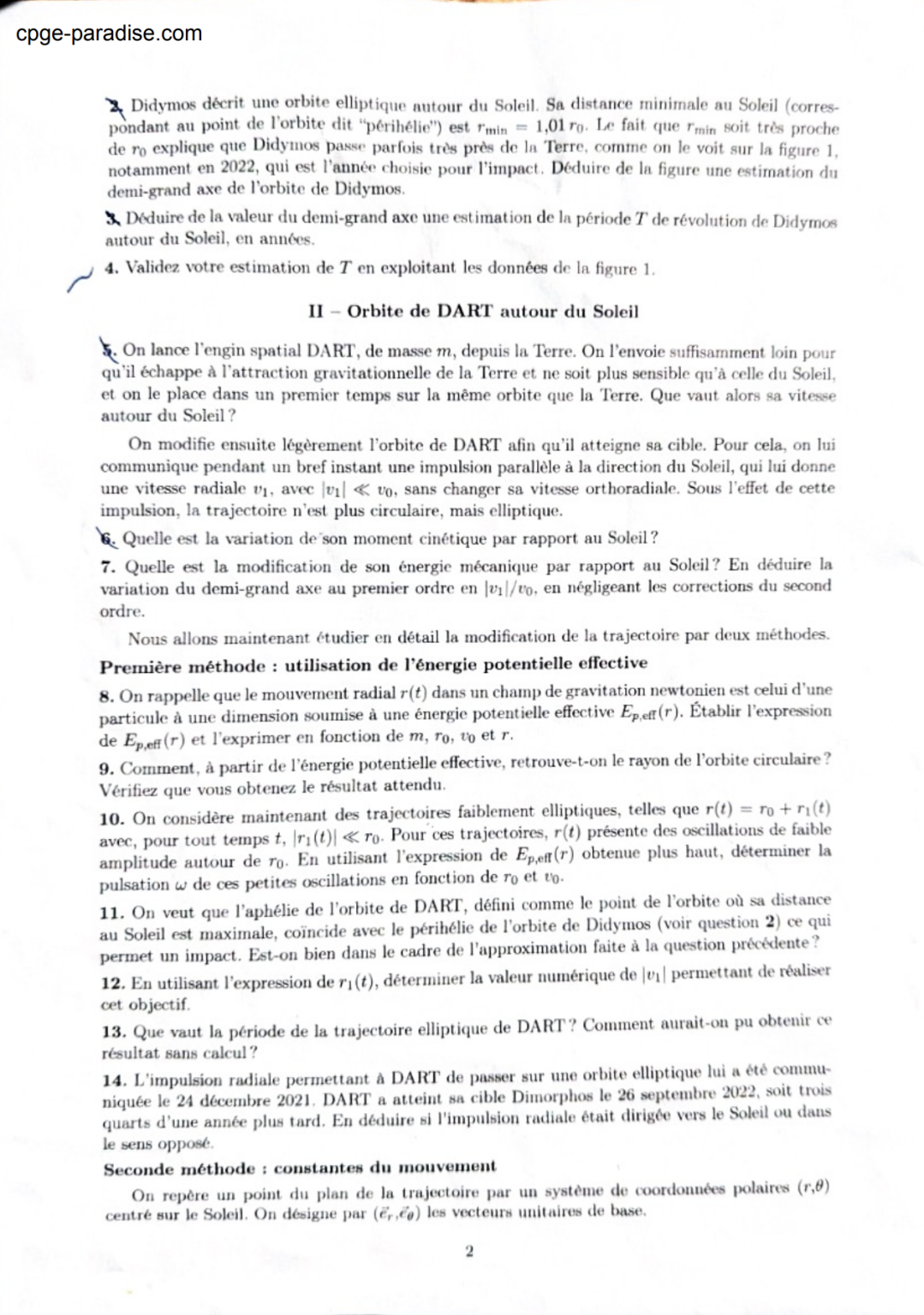 Concours X-ENS : le sujet de Physique MPI - Génération Prépa