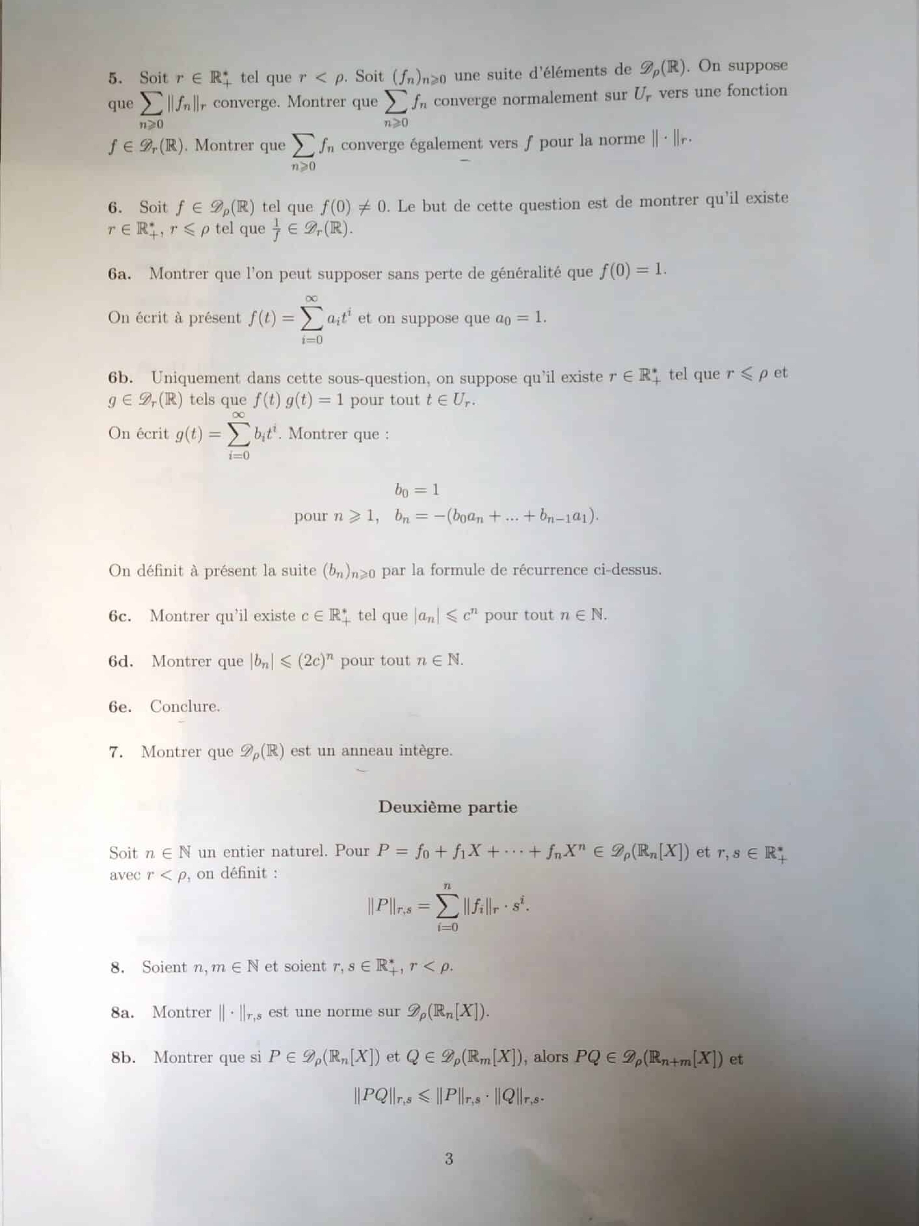 Concours X-ENS : Maths B - Sujet 2023 MP et MPI - Génération Prépa